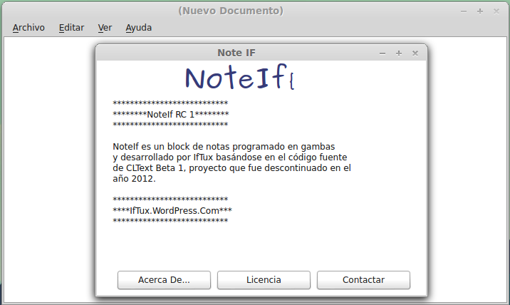 NoteIf – Bloc de notas para linux – IfTux